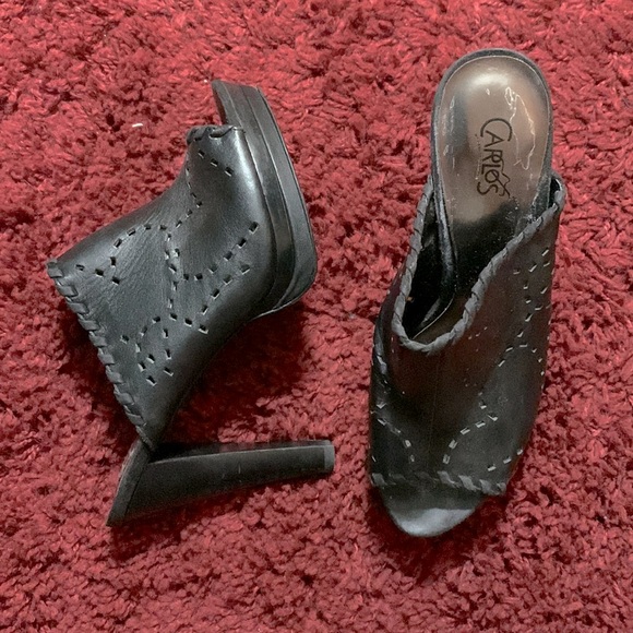 Carlos Santana | Shoes | Carlos Santana Black Platform Strapless Sandal ...